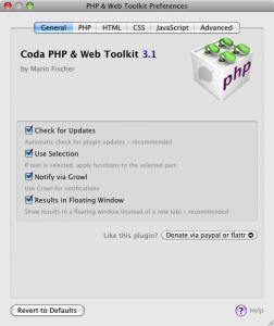 Coda PHP & Web Toolkit – chipwreck